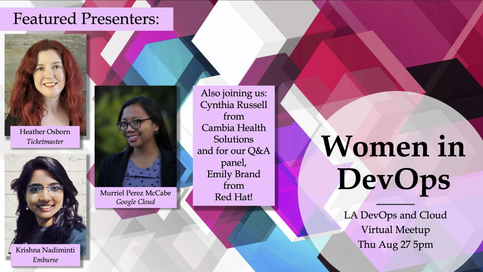 Recap: Women in DevOps Virtual Meetup 8/27/20 | Level Up